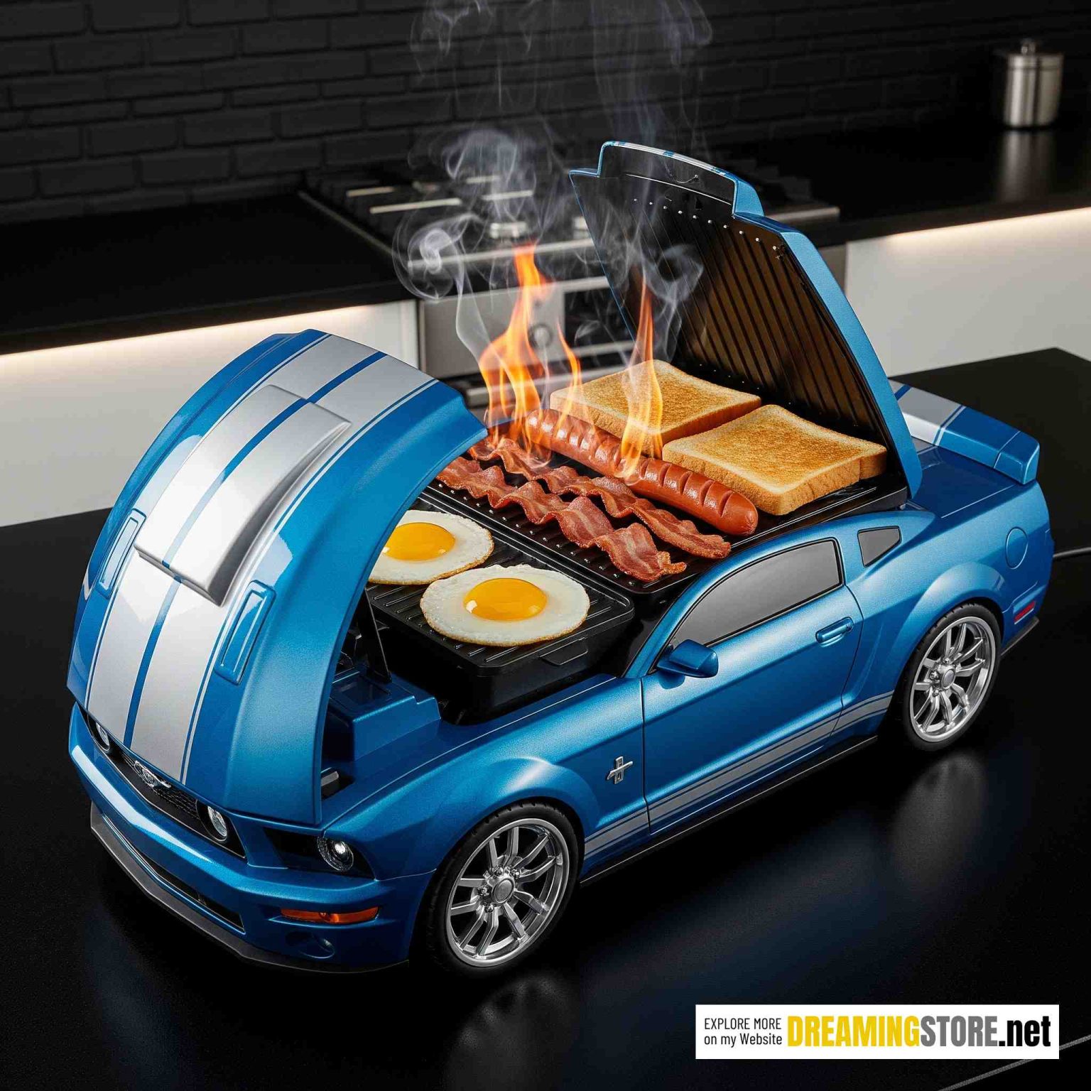 Mustang Breakfast Station: Start Your Day with Muscle Car Power