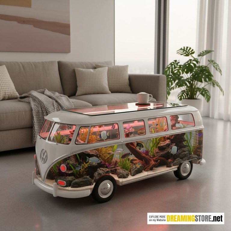 Make a Statement with a Custom VW Bus Aquarium Coffee Table