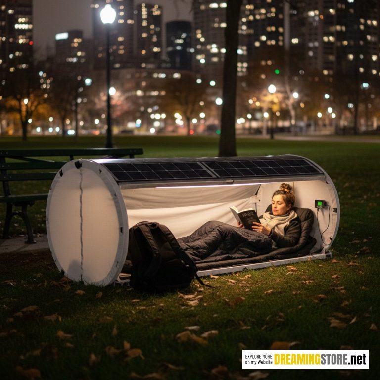 Backpack Bed with Solar Panels Made for Modern Nomads