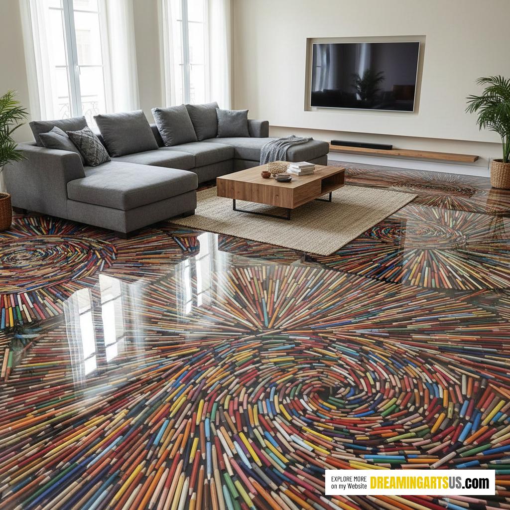When Art Meets Resin: Exploring Colored Pencil Epoxy Floors