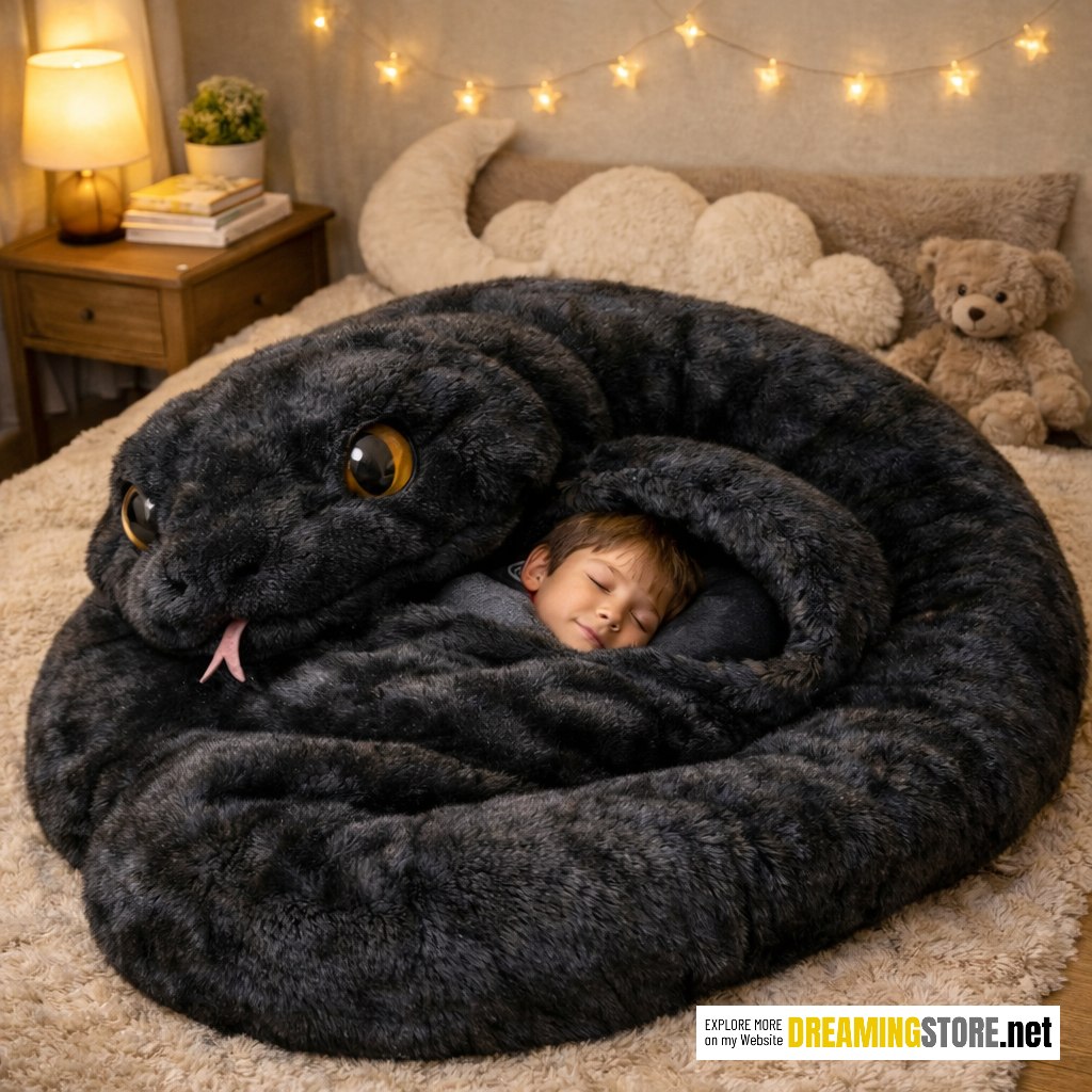 Inside the World’s Cutest Snake Shaped Sleeping Bag